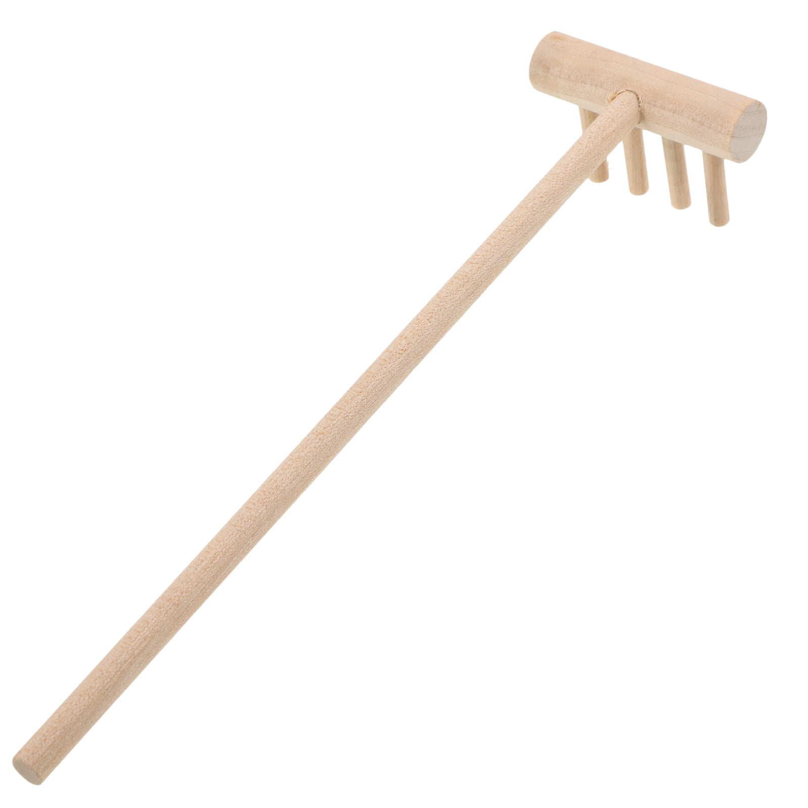 MLINS Bamboo Mini Garden Rake for Decor Khaki Color Smooth Sand and ...