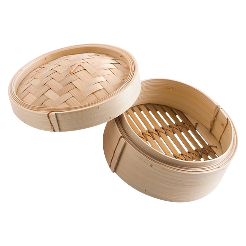 MLINS Bamboo Steamer for Cooking Baskets Dumplings Pot Cooker Beige ...