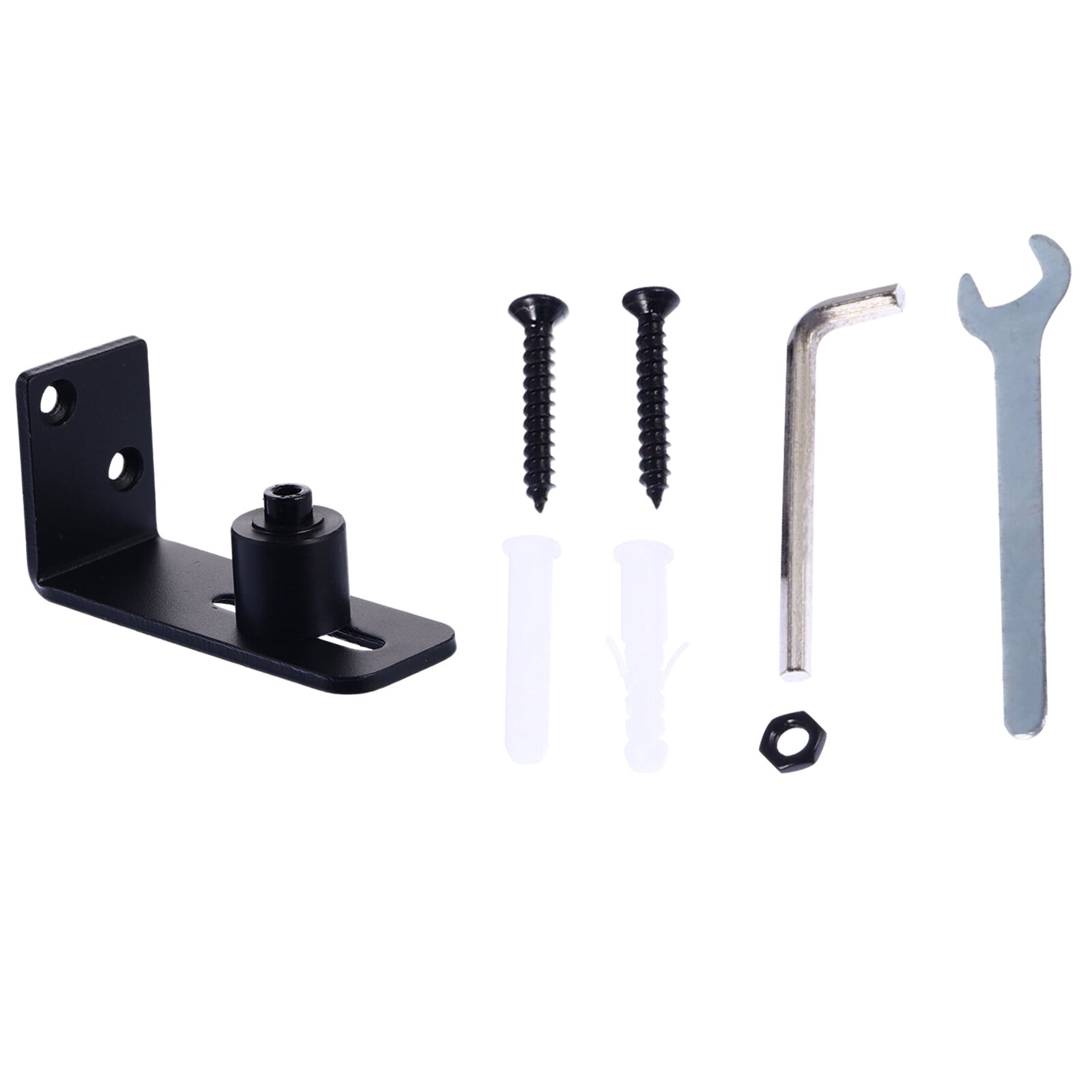 MLINS Barn Only Door Stoppers for Bottom of Braces Wall Mount Black ...
