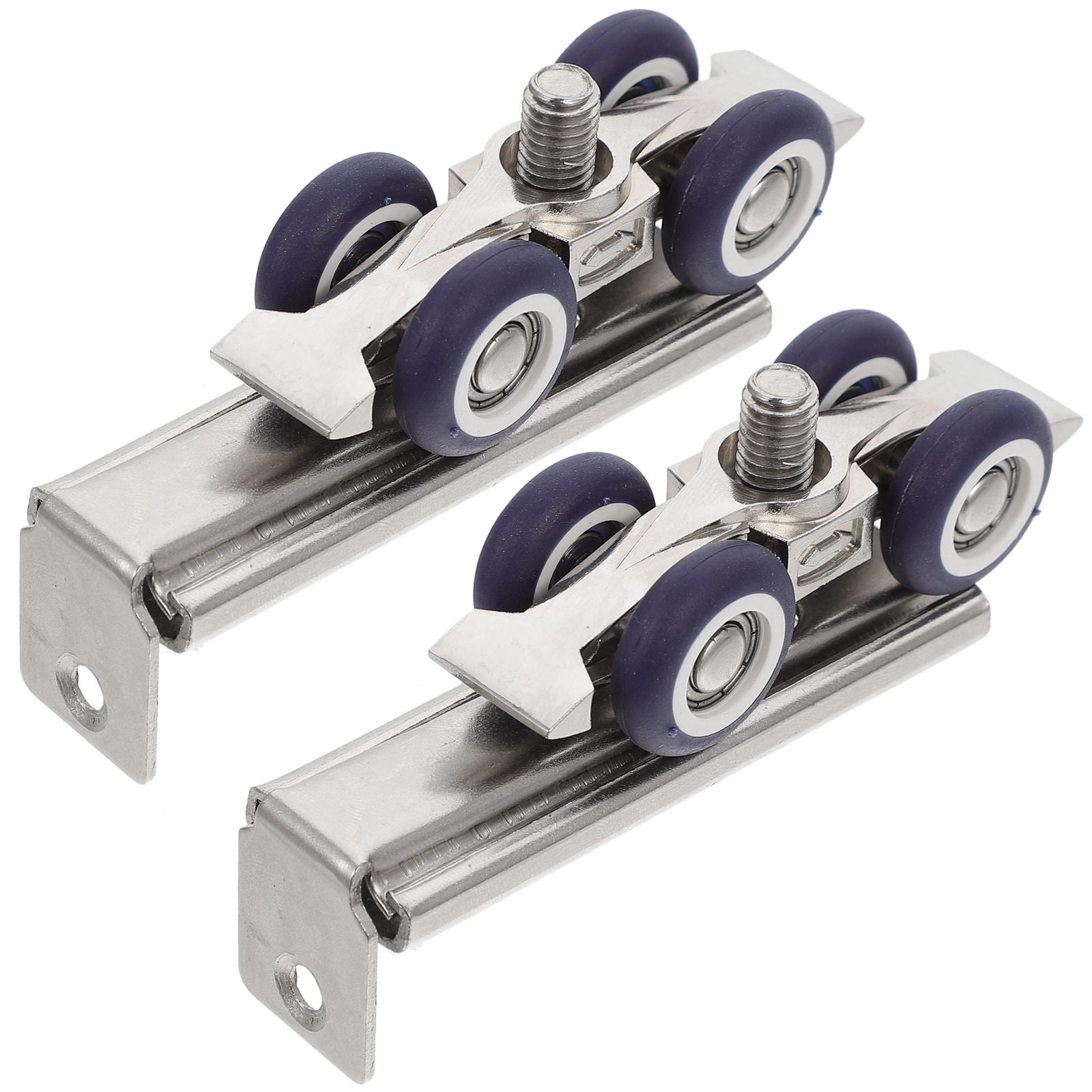 DINHEAROM Sliding Track Roller Track Wheel Silver Zinc Alloy 1 Set ...