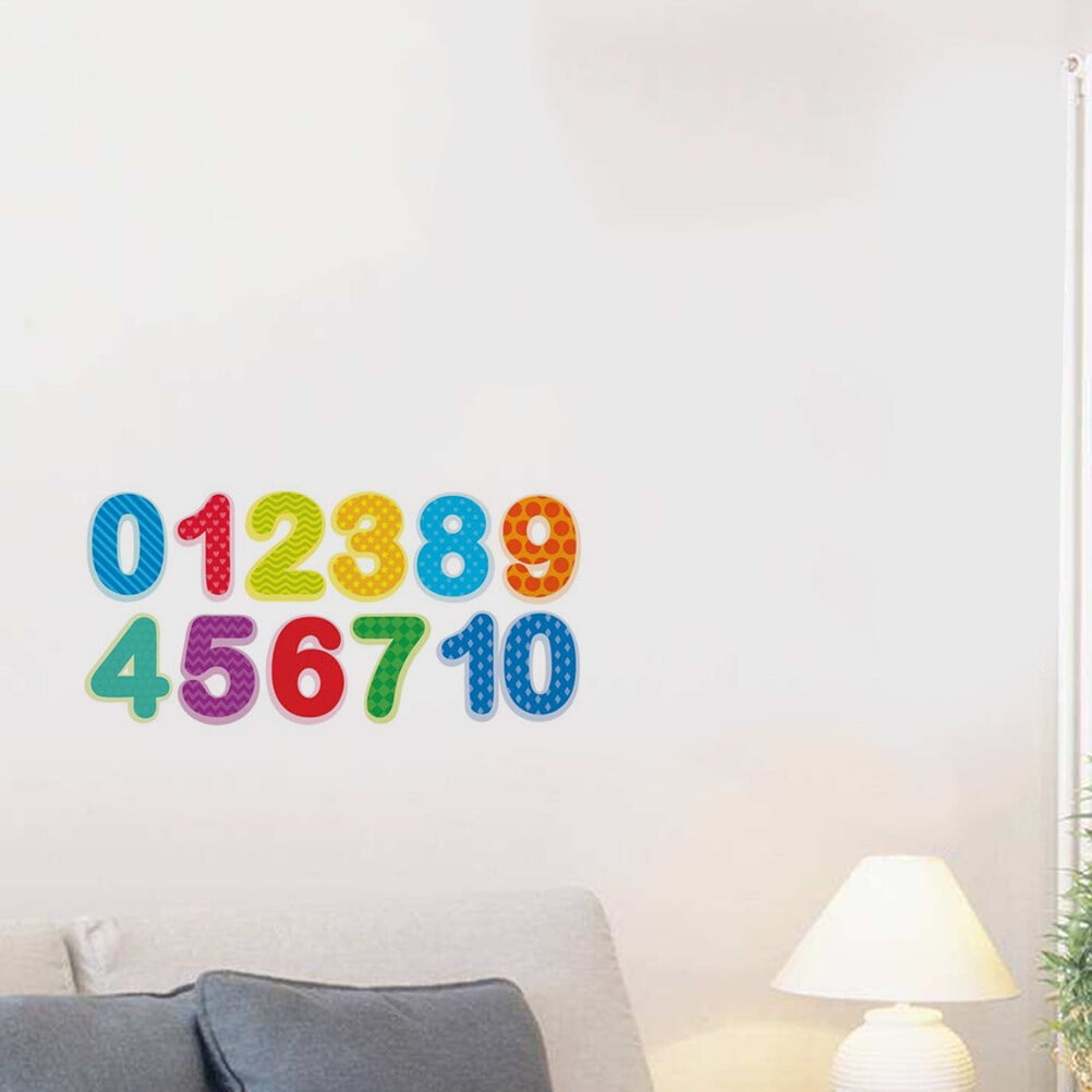 MLINS Bedroom Digital Wall Stickers Easy to Apply Number Decals Child ...