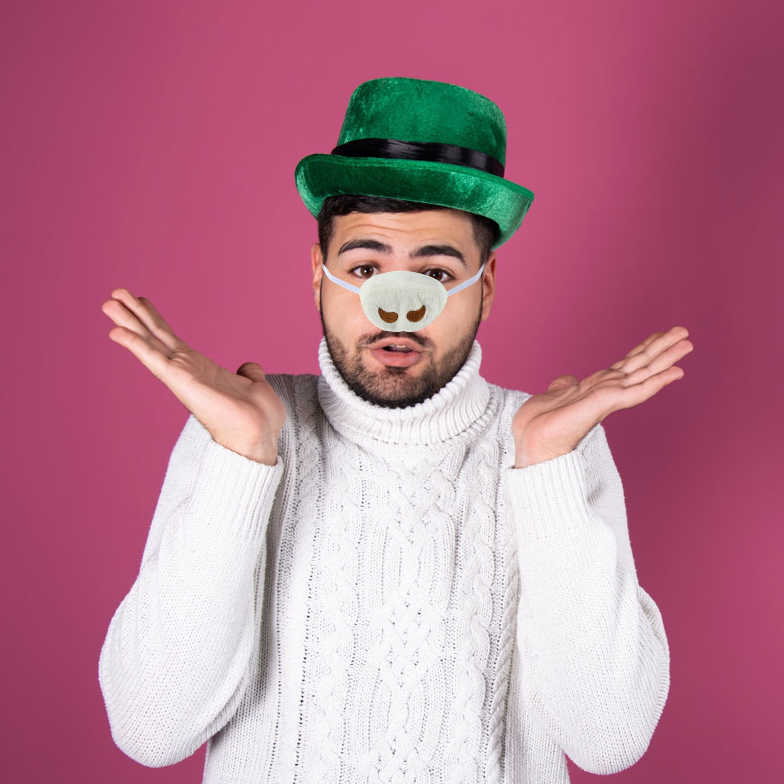 MLINS Beige Fabric Cow Nose Prop for Party Decoration and Cosplay ...