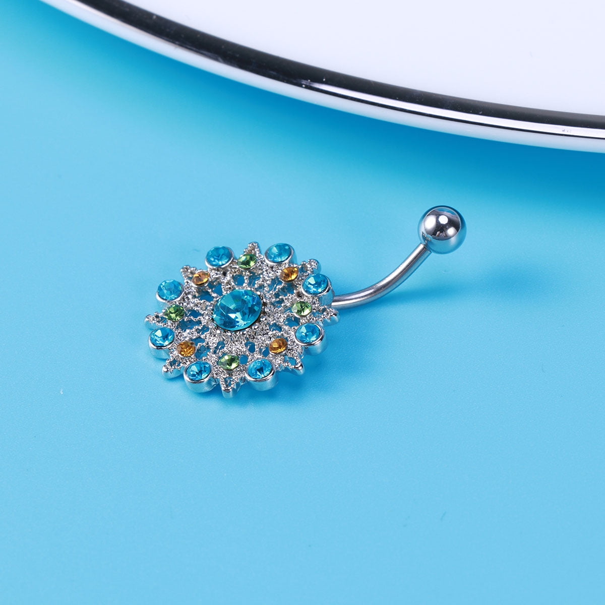 MLINS Belly Button Ring Human Body Piercing Jewelry with Beads Ring ...