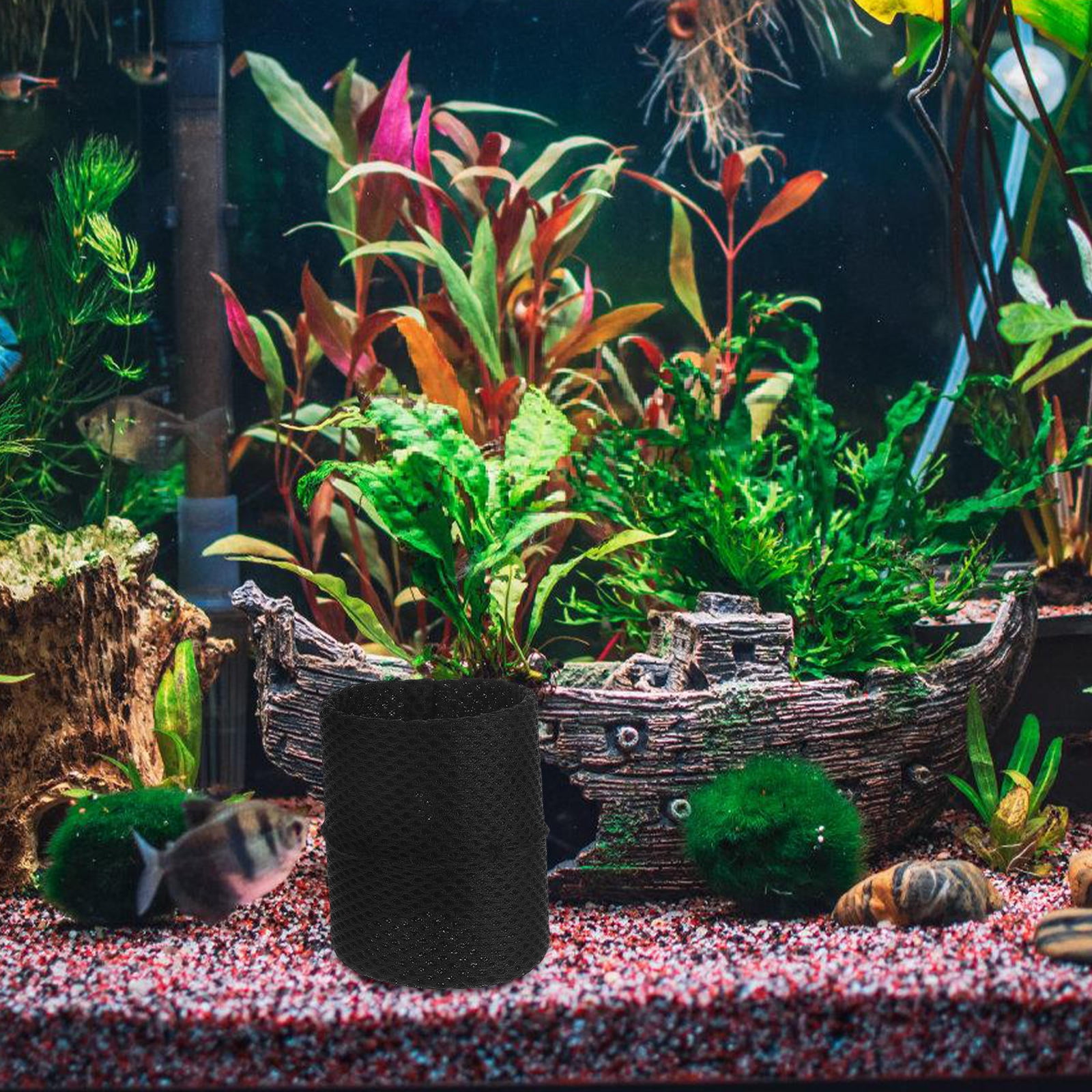 MLINS Betta Fish Tank Hiding House Cave with Suction Cup Comfortable ...