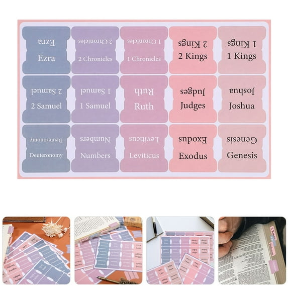 MLINS Bible Tabs for Labeling Made from Coated Paper Assorted Color 10 ...