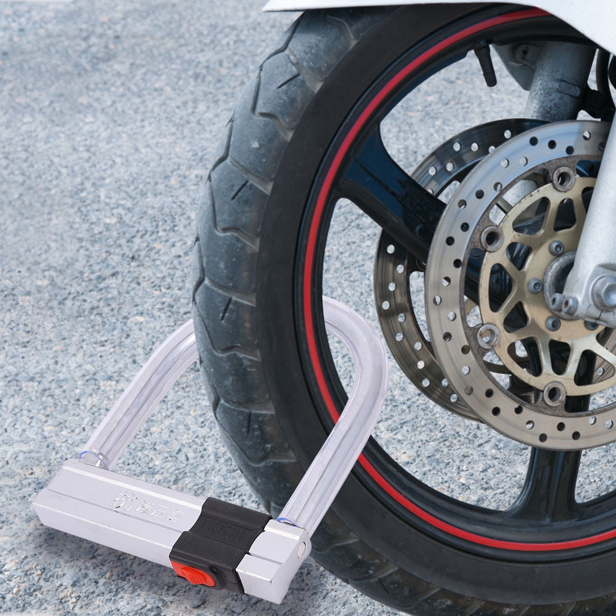 MLINS Bike Lock Heavy Duty Anti-Theft U Shaped Lock for Outdoor Cycling ...