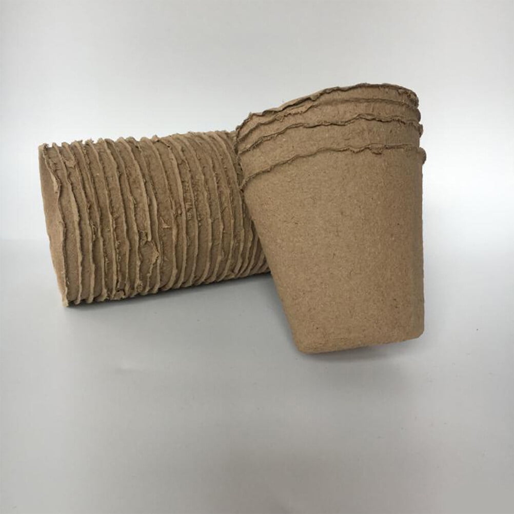 MLINS Biodegradable Paper Pulp Nursery Pot for Gardening Khaki Color 20 ...