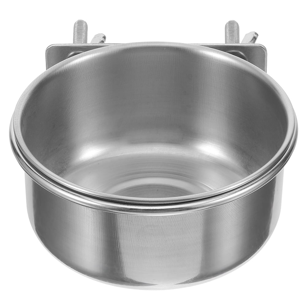 MLINS Bird Cage Food Bowl With Clamp Holder Stainless Steel Hanging ...