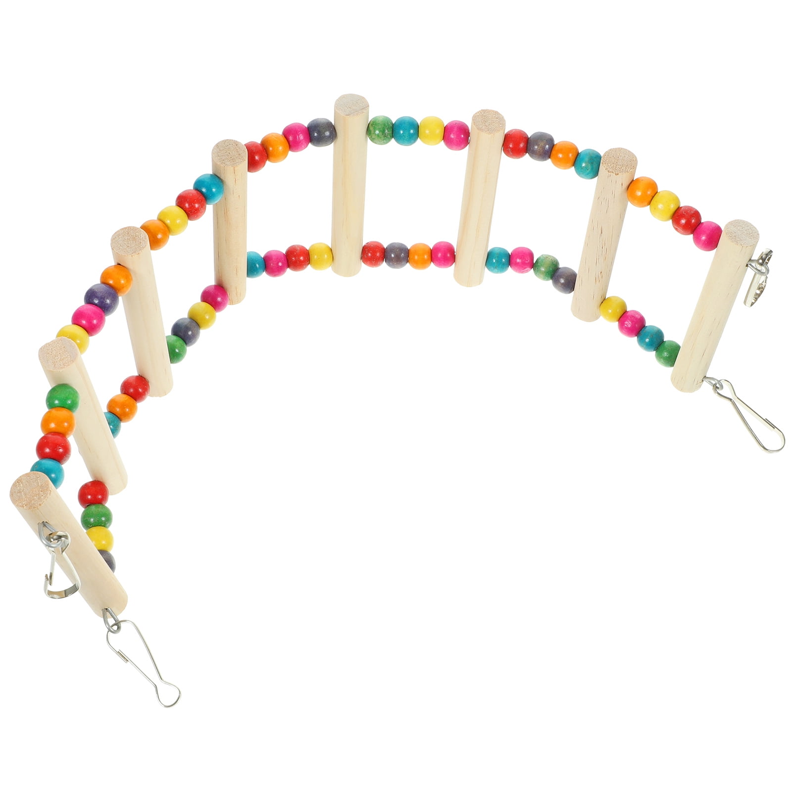 MLINS Bird Climbing Step Ladder Toy Parrot Rope Perch Large Feeder ...