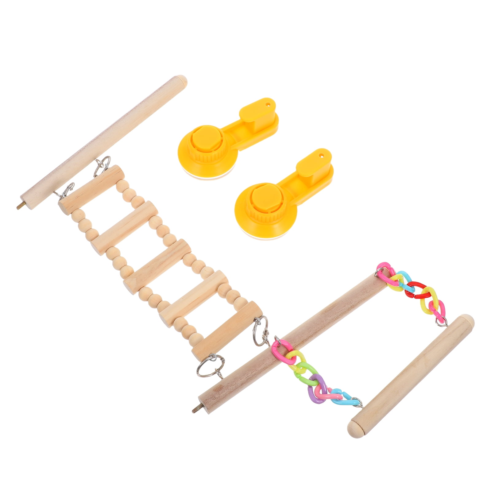 MLINS Bird Perch Stand With Suction Cup Bird Window Perch Toy Parrot ...