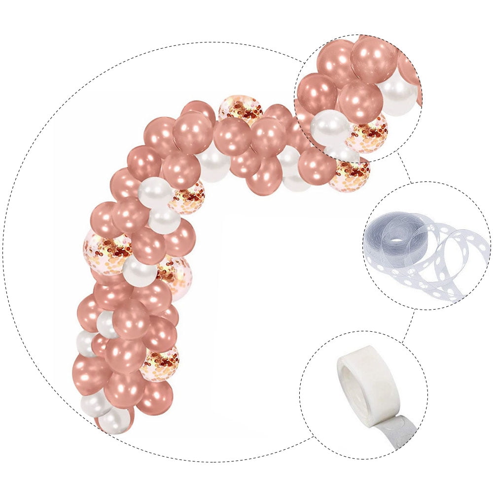 MLINS Birthday Decorations Pink Rose Gold Balloon Set Party Supplies ...