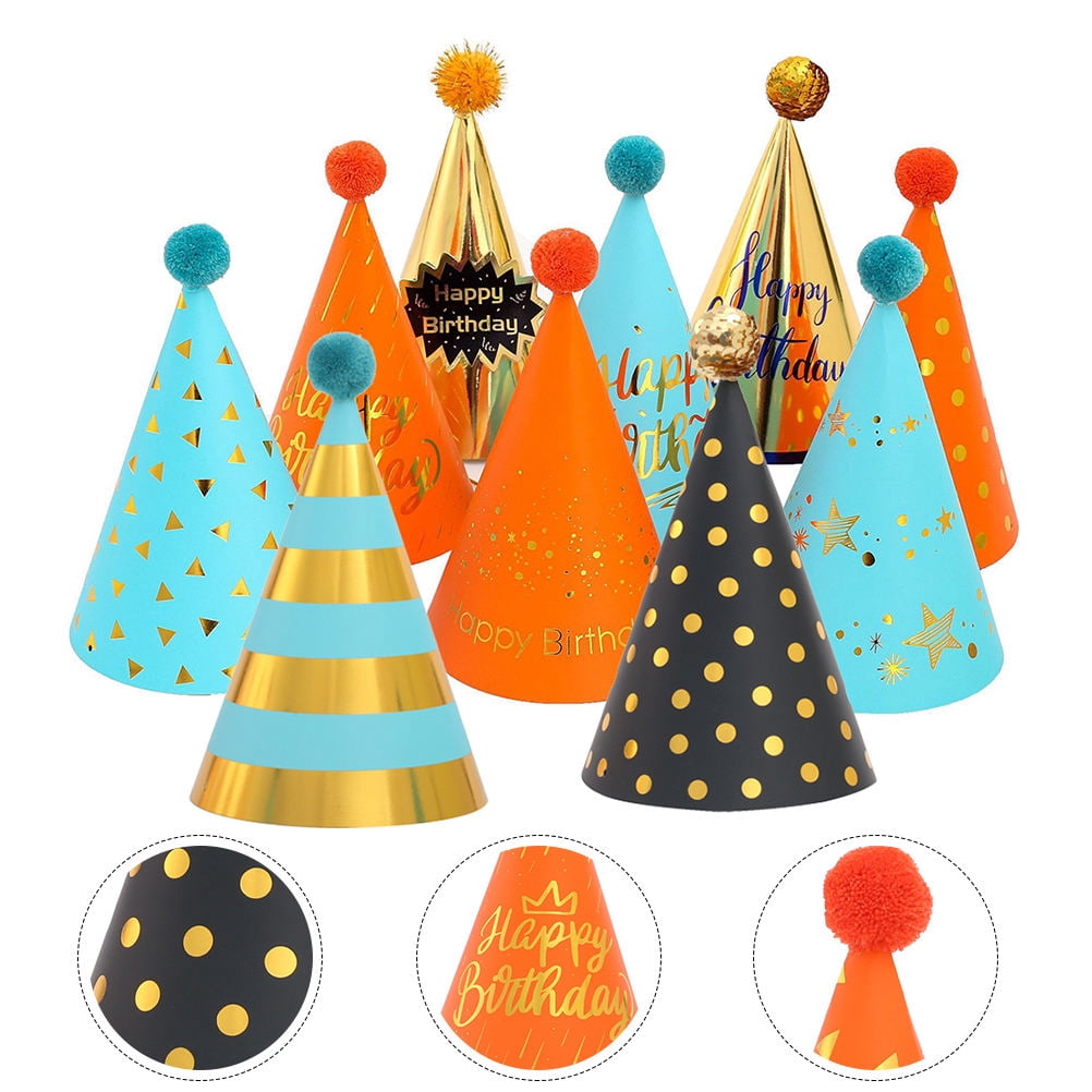MLINS Birthday Hat Party Headwear for Kids Supplies Hats Child Black ...