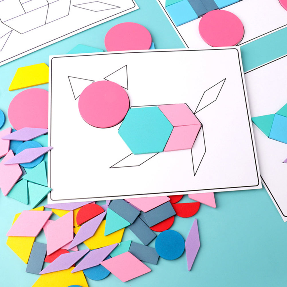 GAXIRE 6Set Tangram Puzzles for Toddlers Educational Manipulatives ...