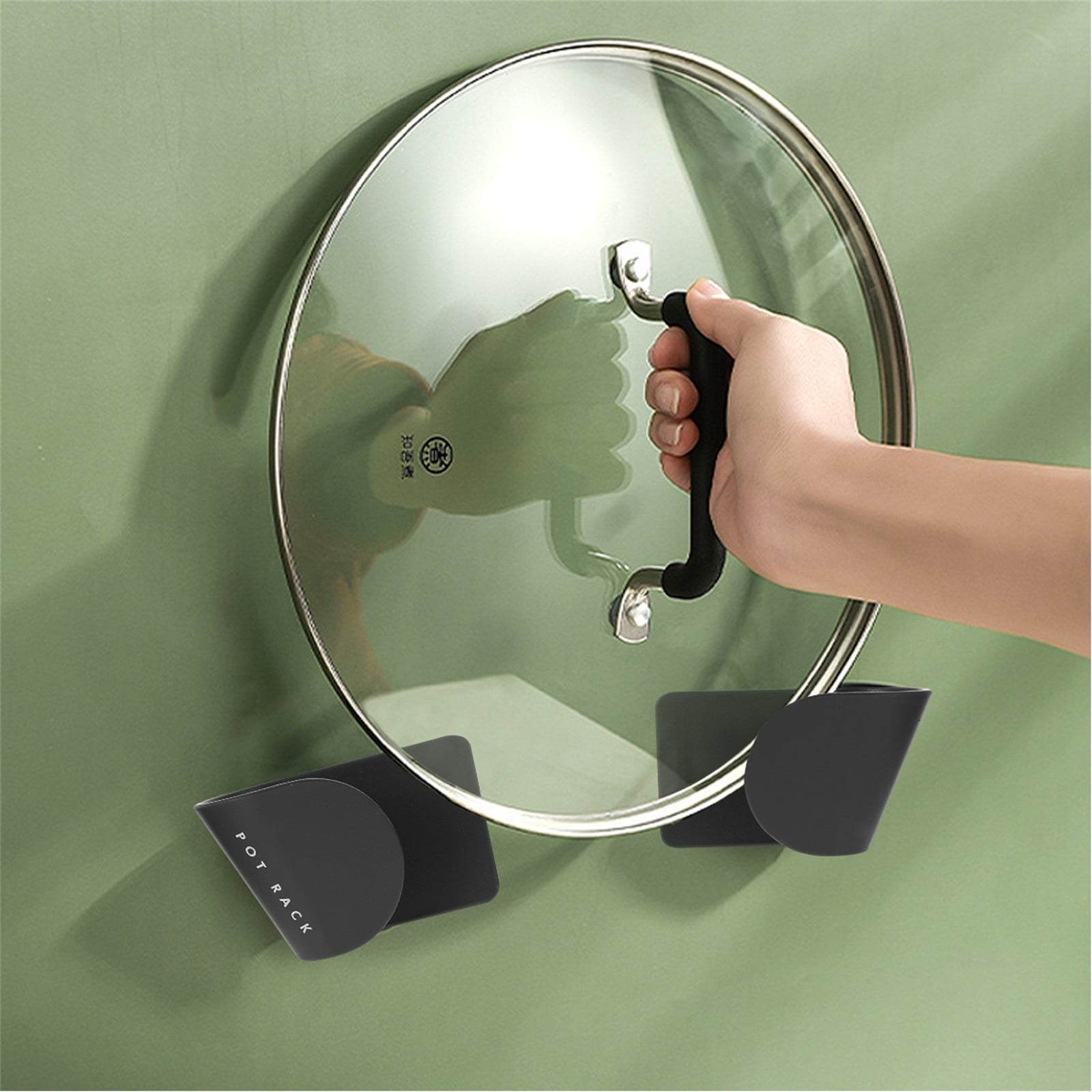 MLINS Black ABS Kitchen Lid Rack Modern Minimalist Design Flexible ...