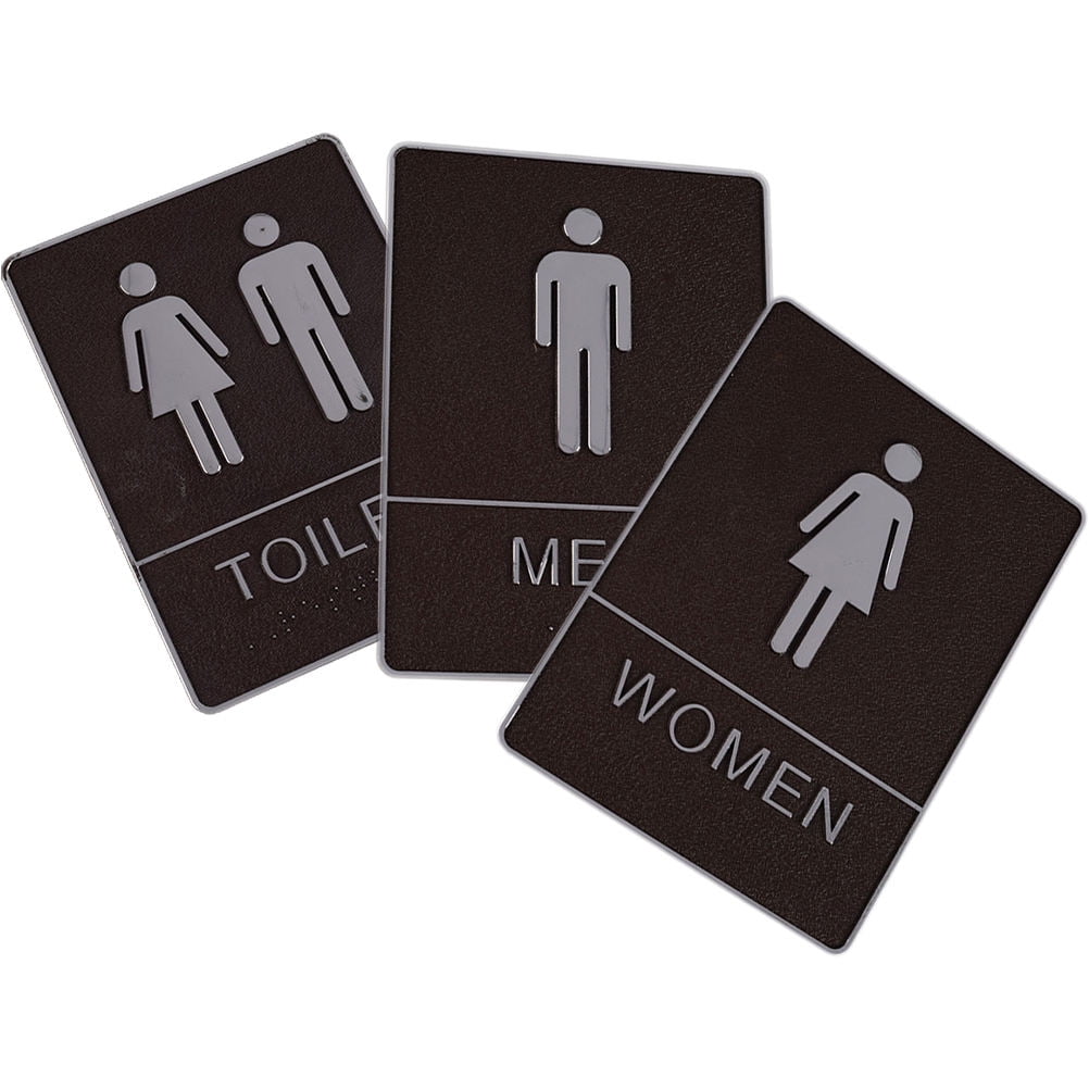 MLINS Black Acrylic Restroom Signage with for Public Use 3 Pieces - Walmart.com