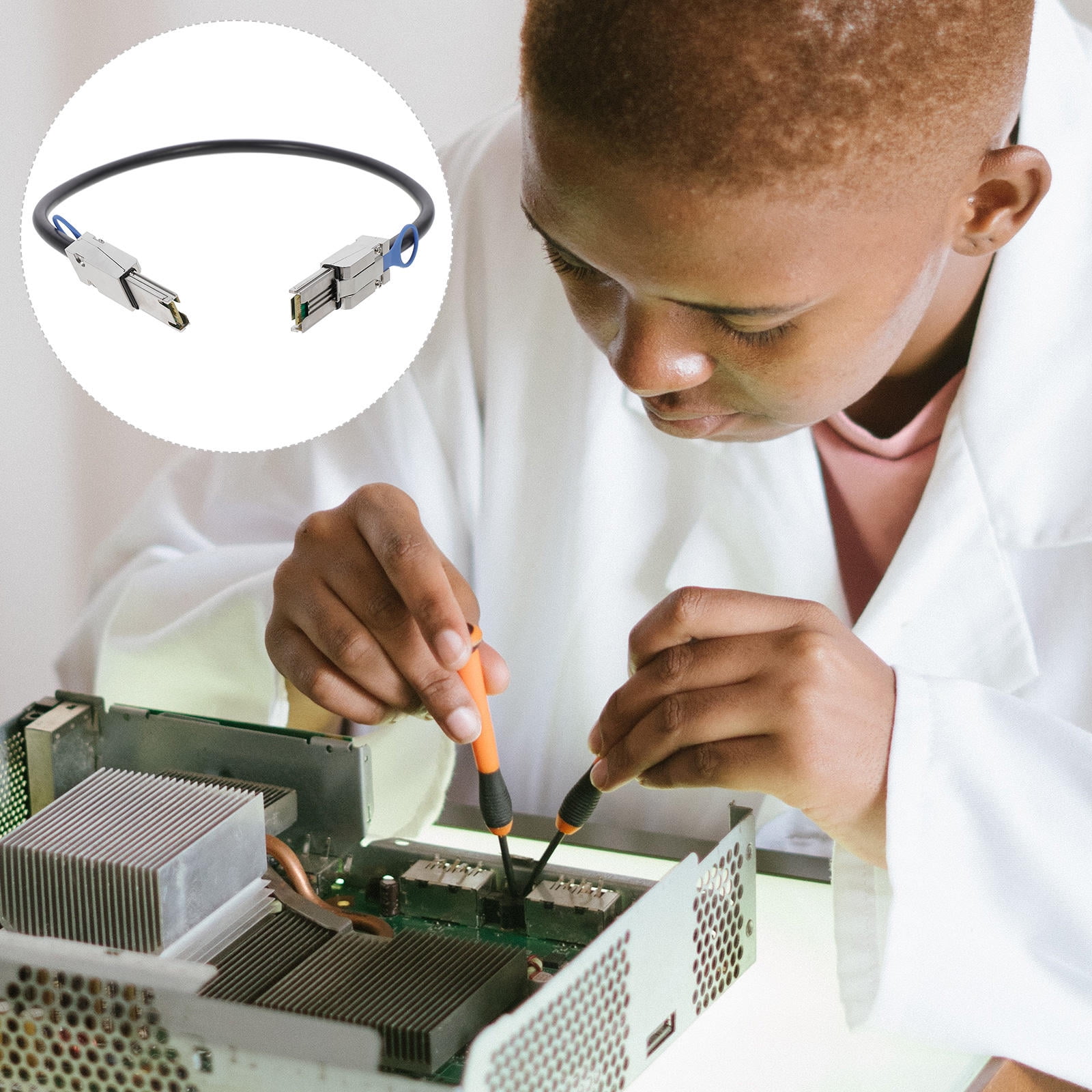 MLINS Black Copper Mini SAS Cable for HighSpeed Data Transmission in ...