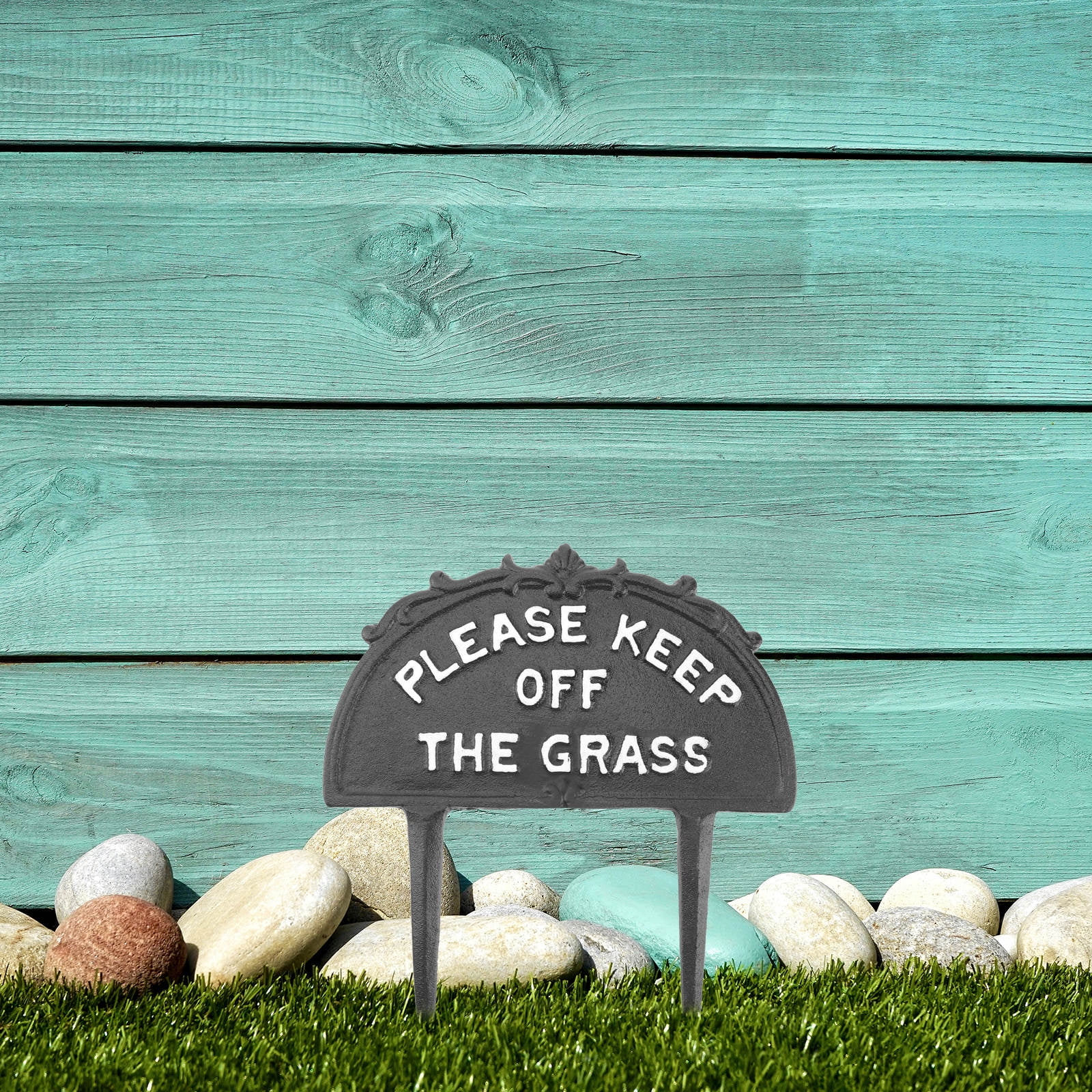 MLINS Black Iron Puppy Sign for Warning Decorations with Stake to Use ...