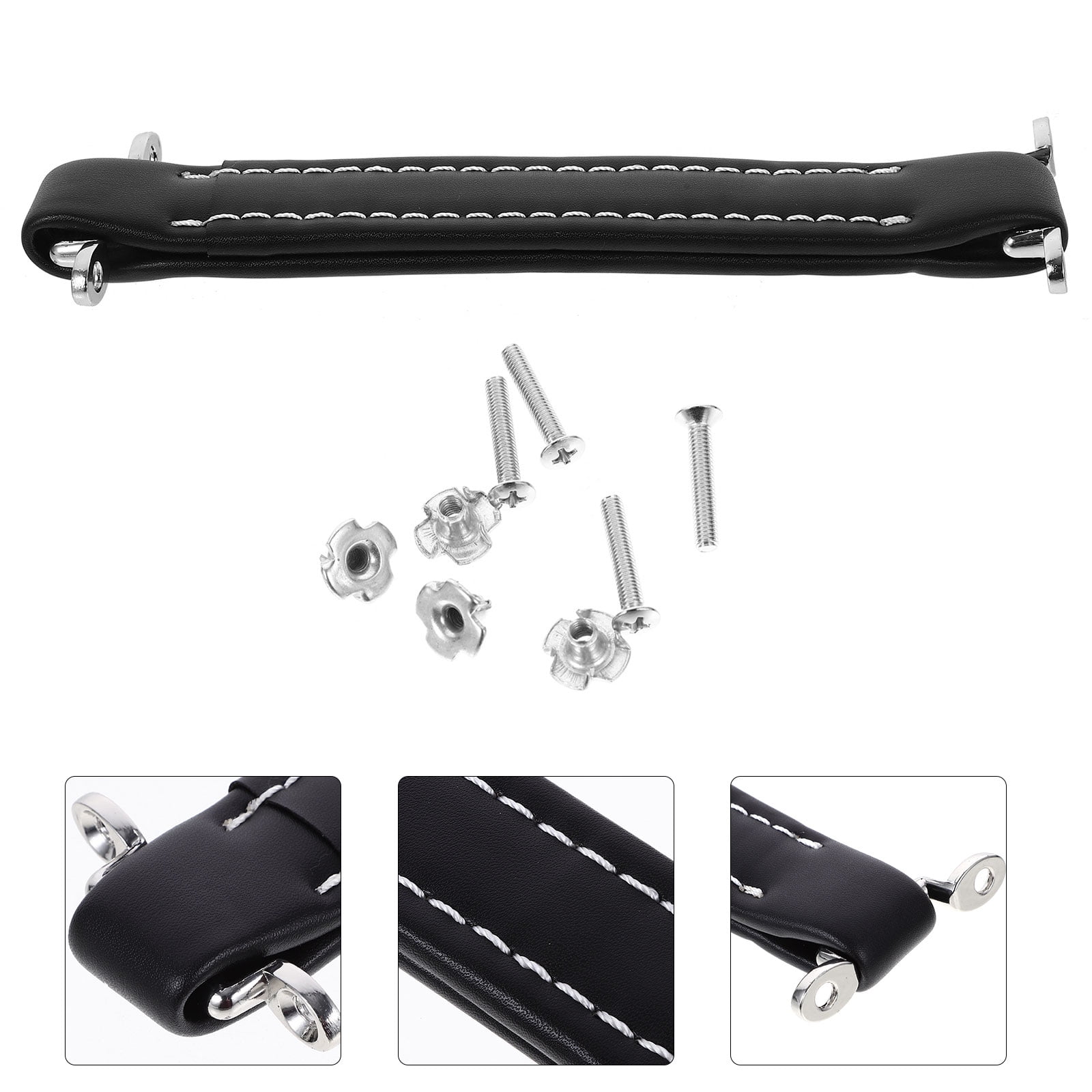 MLINS Black Leather Guitar Amplifier Speaker Handle Strap for Easy ...