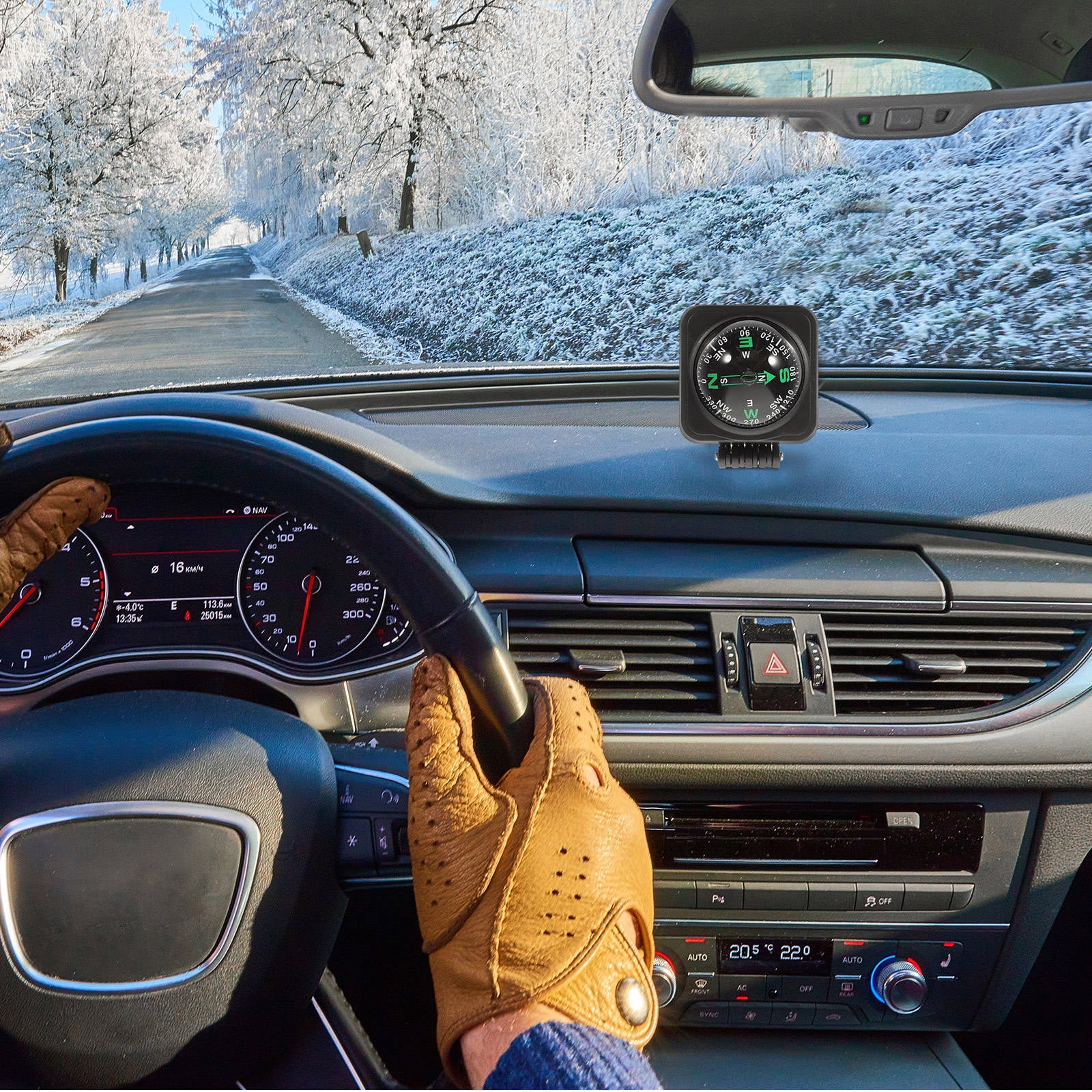 MLINS Black Marine and Car Compass for Outdoor Use HighPrecision ...