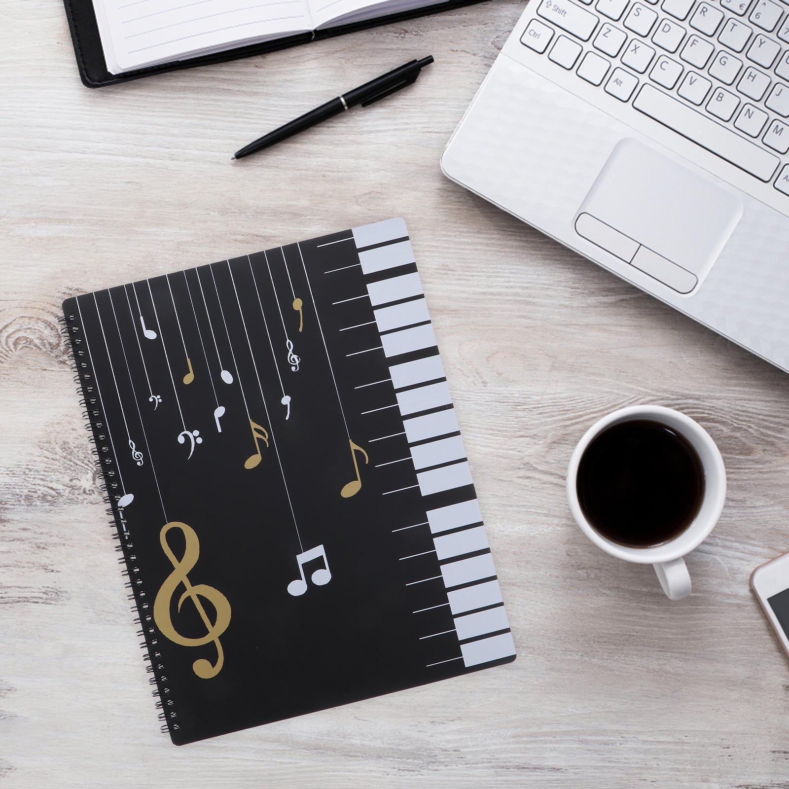 MLINS Black Music Folder Organizer for Office with Clear Splint and ...