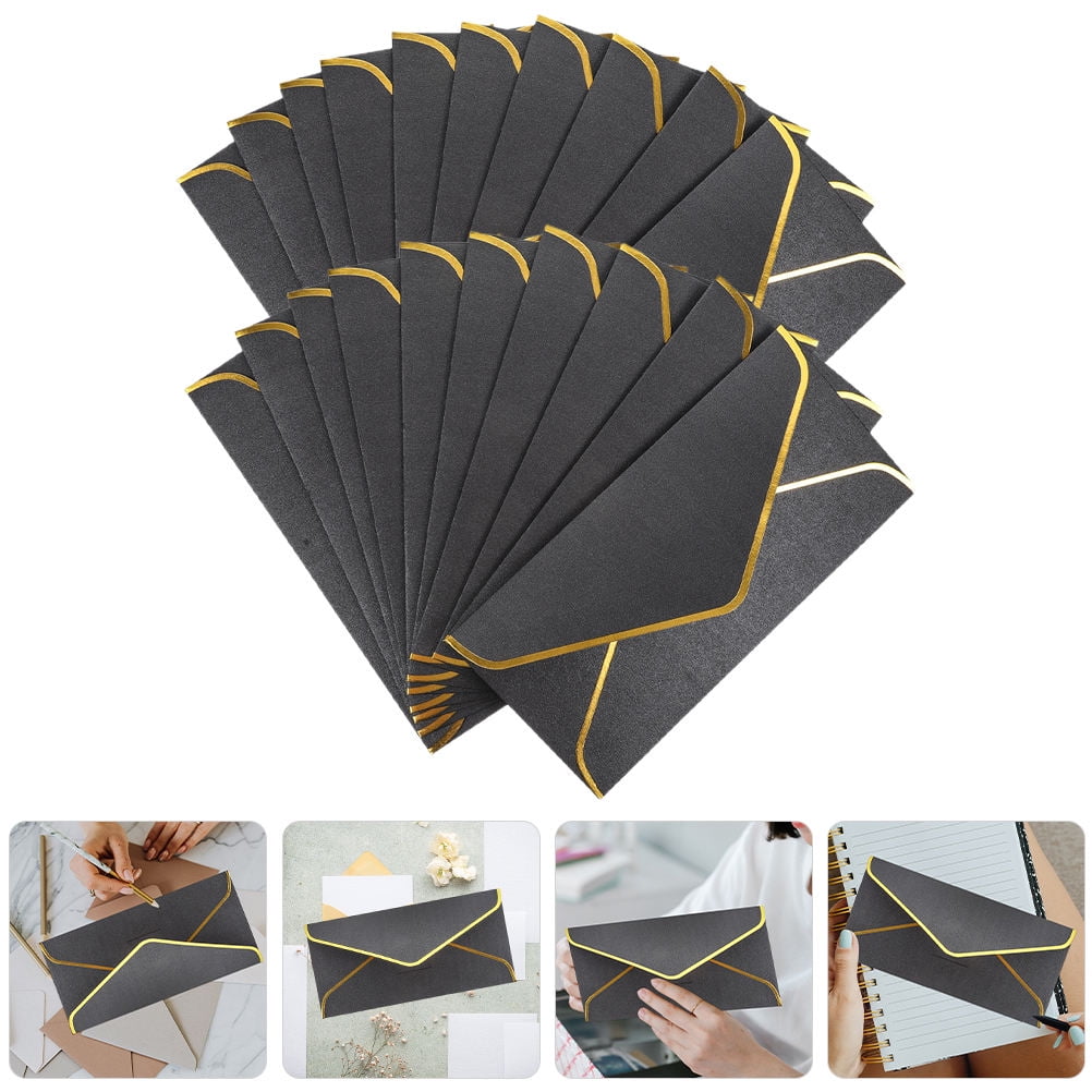 MLINS Black Paper envelopes for Writing Use Simple and Chic with ...