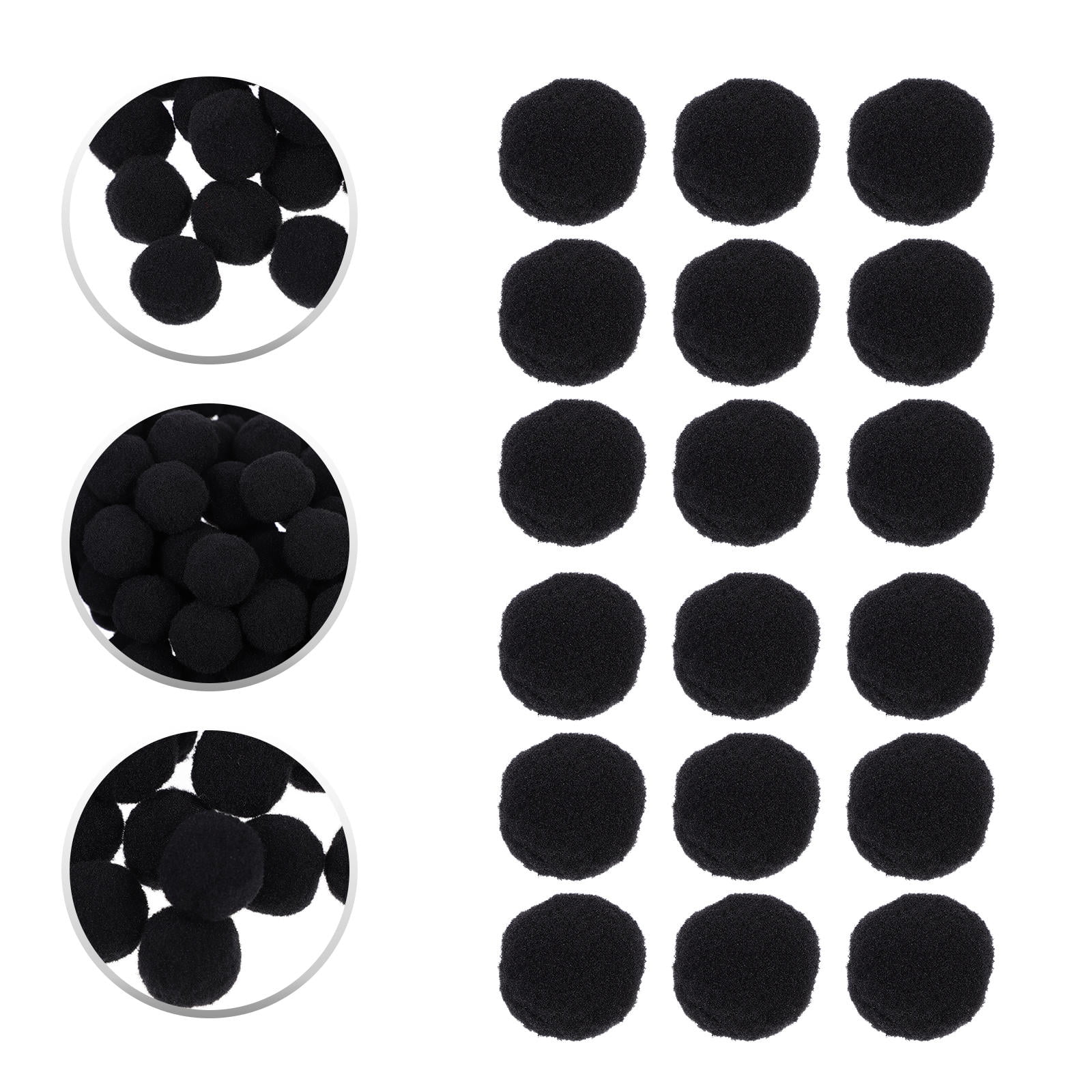 MLINS Black Pom Poms for DIY Use Made of Polyester to Decorate Clothes ...