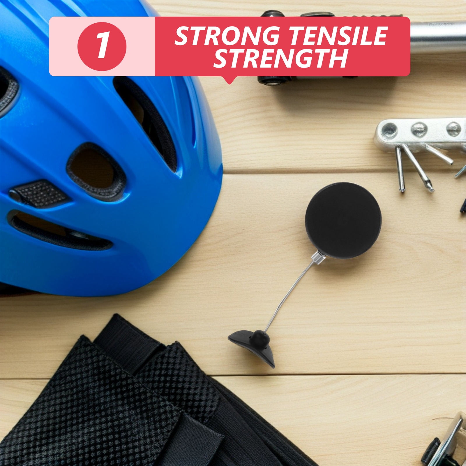 MLINS Black Retractable Steel Cable Lock for Tools 2pcs Automatic ...