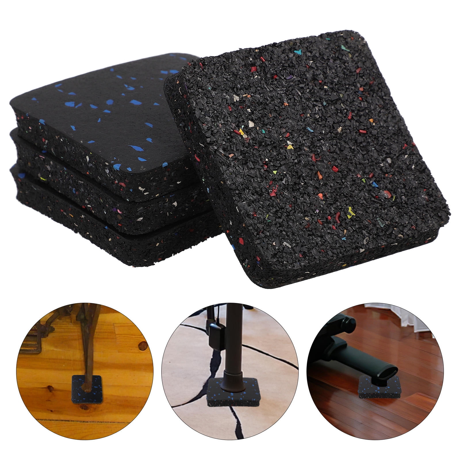 MLINS Black Rubber Plastic Sound Insulation Mat for Home Gym Equipment ...