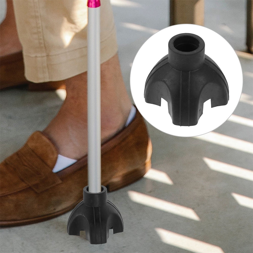 MLINS Black Self Standing Cane Tips with Anti Slip Design for Elderly ...