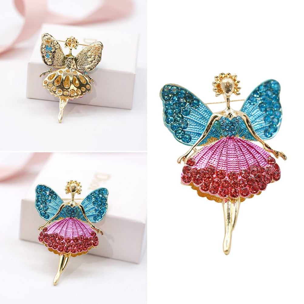 MLINS Blue Alloy Angel Brooch Pin for Women Charming Jewelry Decoration ...