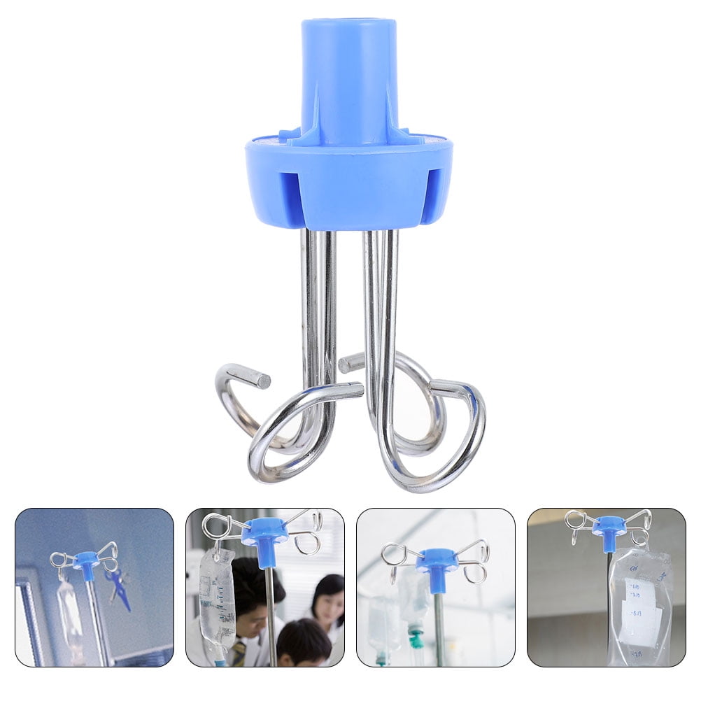 MLINS Blue IV Pole Hook for Infusion Rack Made of Sturdy Iron and PP ...