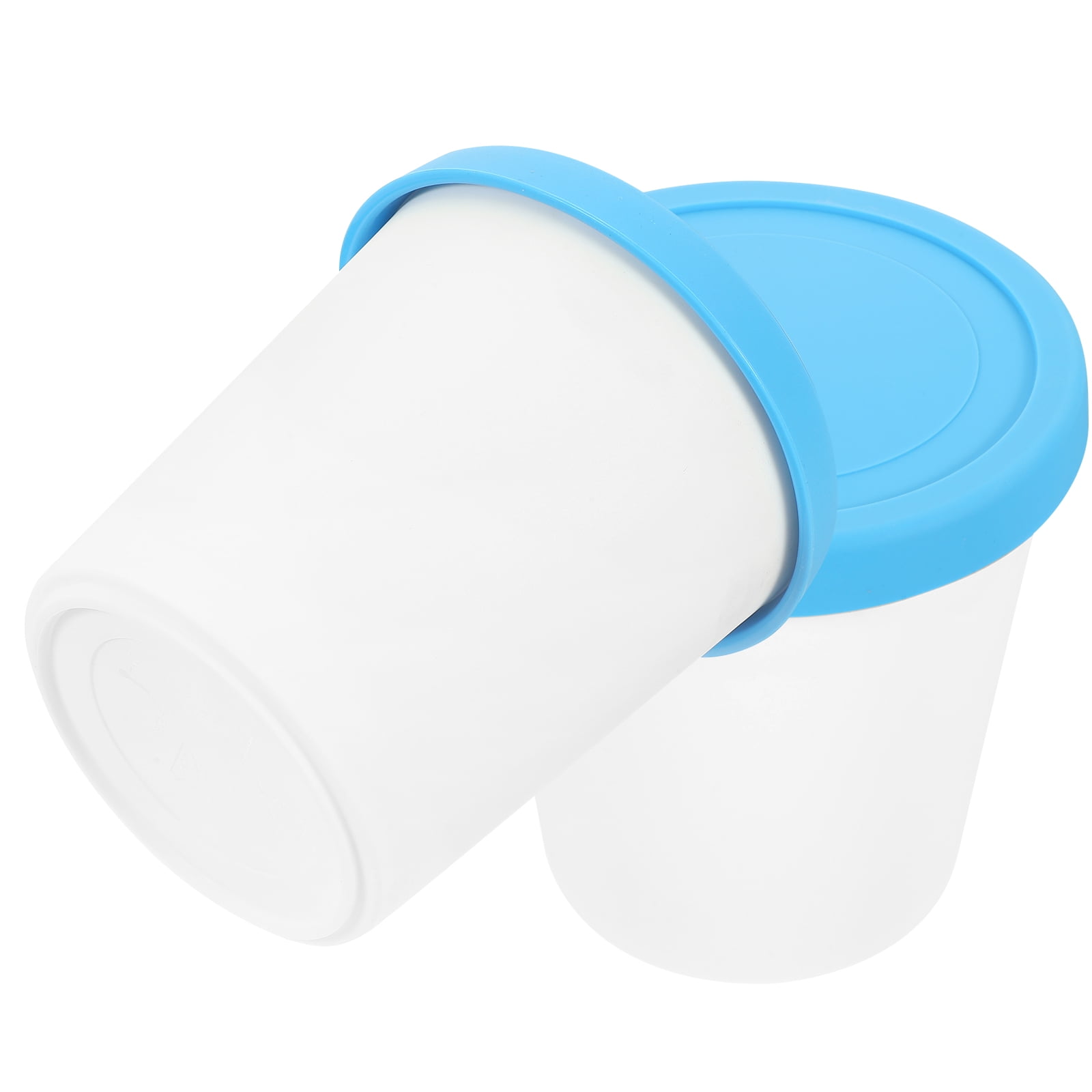 MLINS Blue Ice Cream Containers with Silicone Lids for Home Use ...