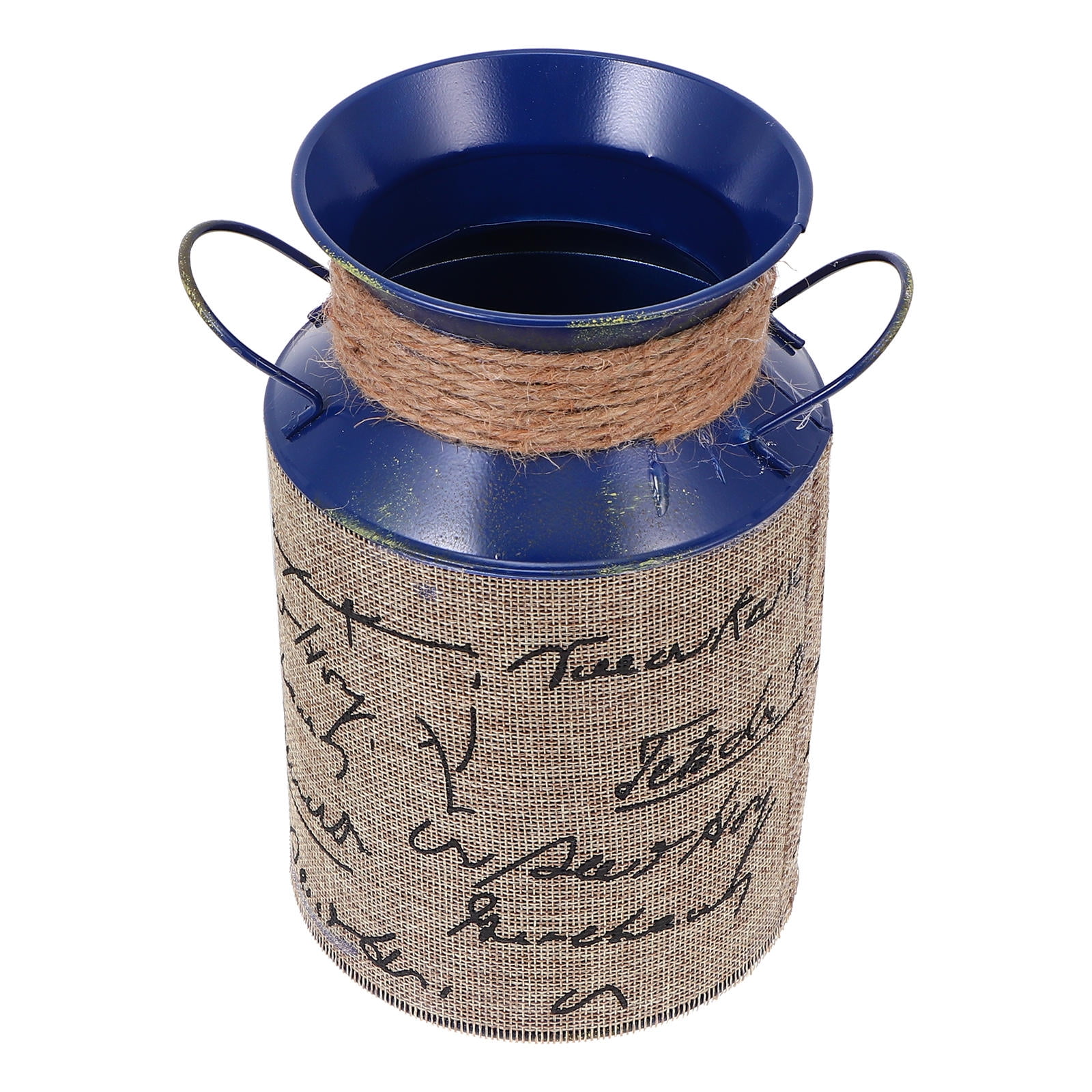 MLINS Blue Milk Can Vase Tin Bucket European Style Decor - Walmart.com