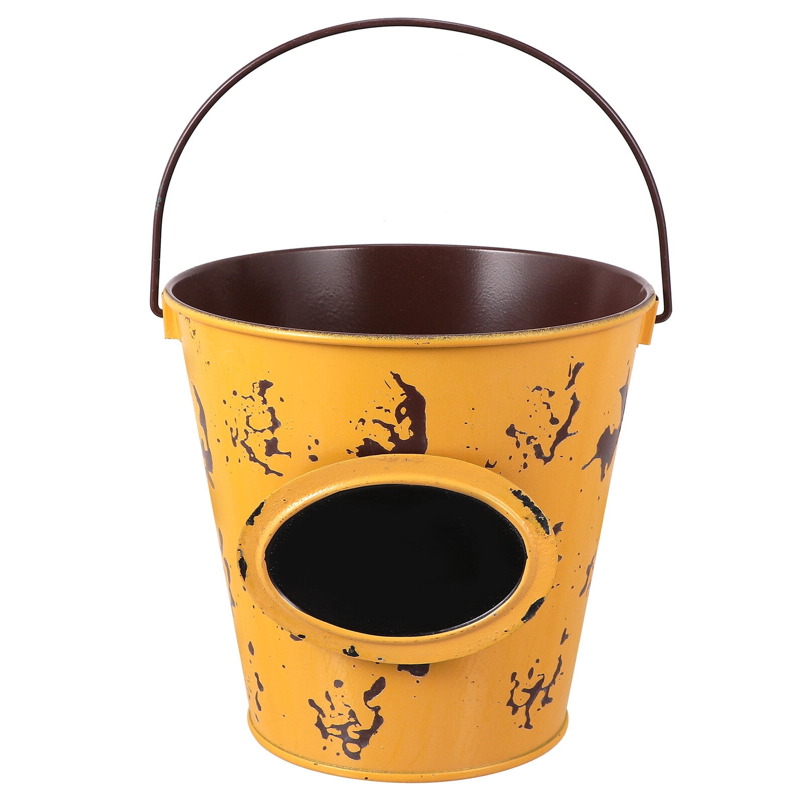 MLINS Blue Planter Small Blackboard Flower Bucket Vase with Handle ...
