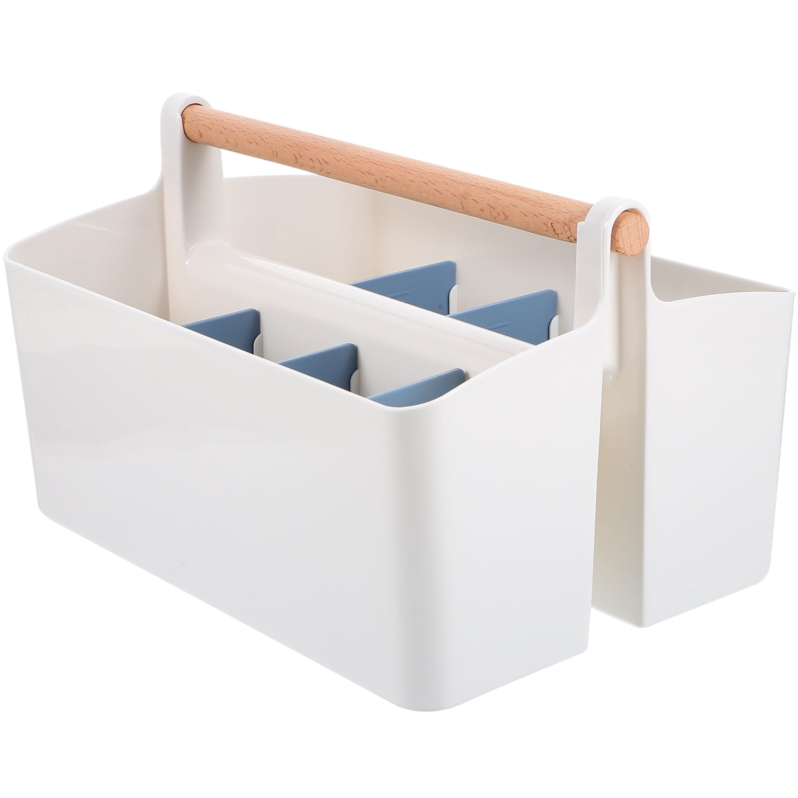 MLINS Blue Plastic Desktop Organizer with Multi-grid Storage for Pens ...