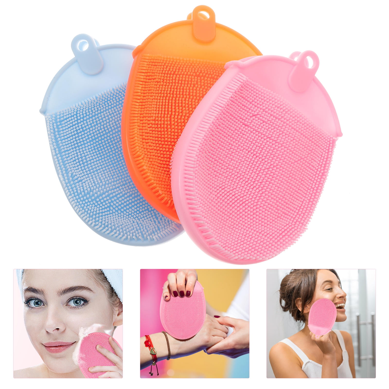 MLINS Blue Silicone Shower Glove for Bathing Use Made of Food Grade ...