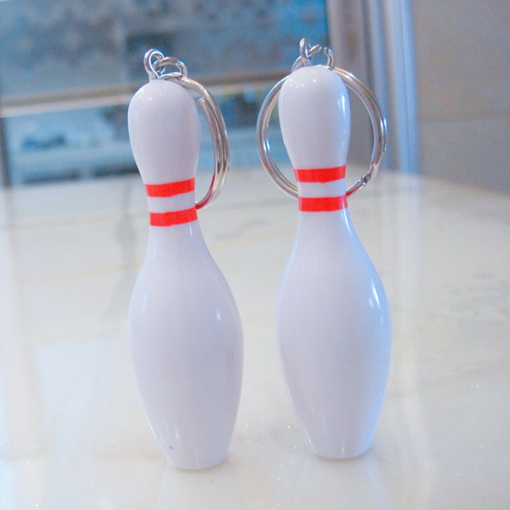 MLINS Bowling Keychain for Kids Made of PVC and Metal White Color ...