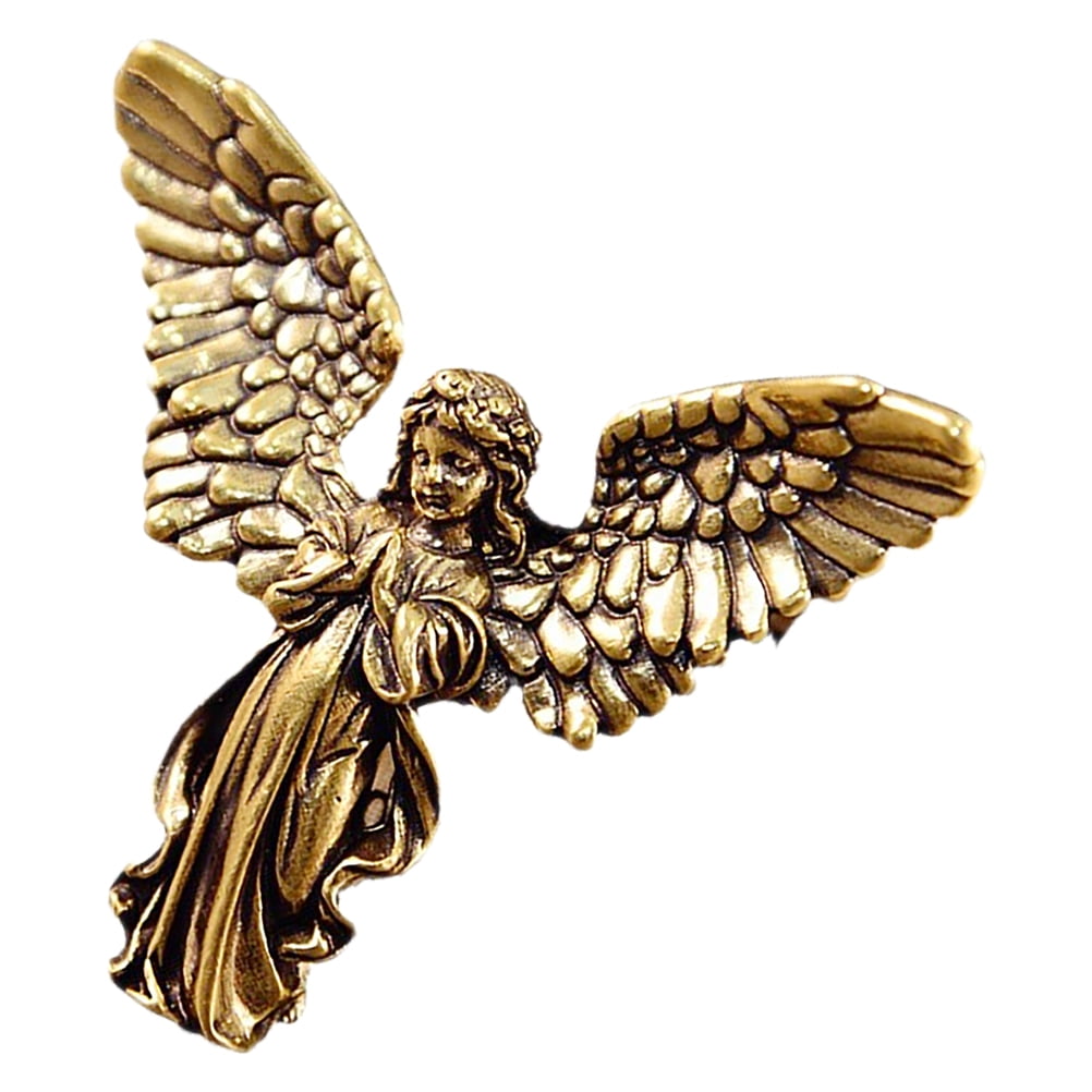 MLINS Brass Cupid Figurine - Angel Wing Angel Garden Decor Praying ...