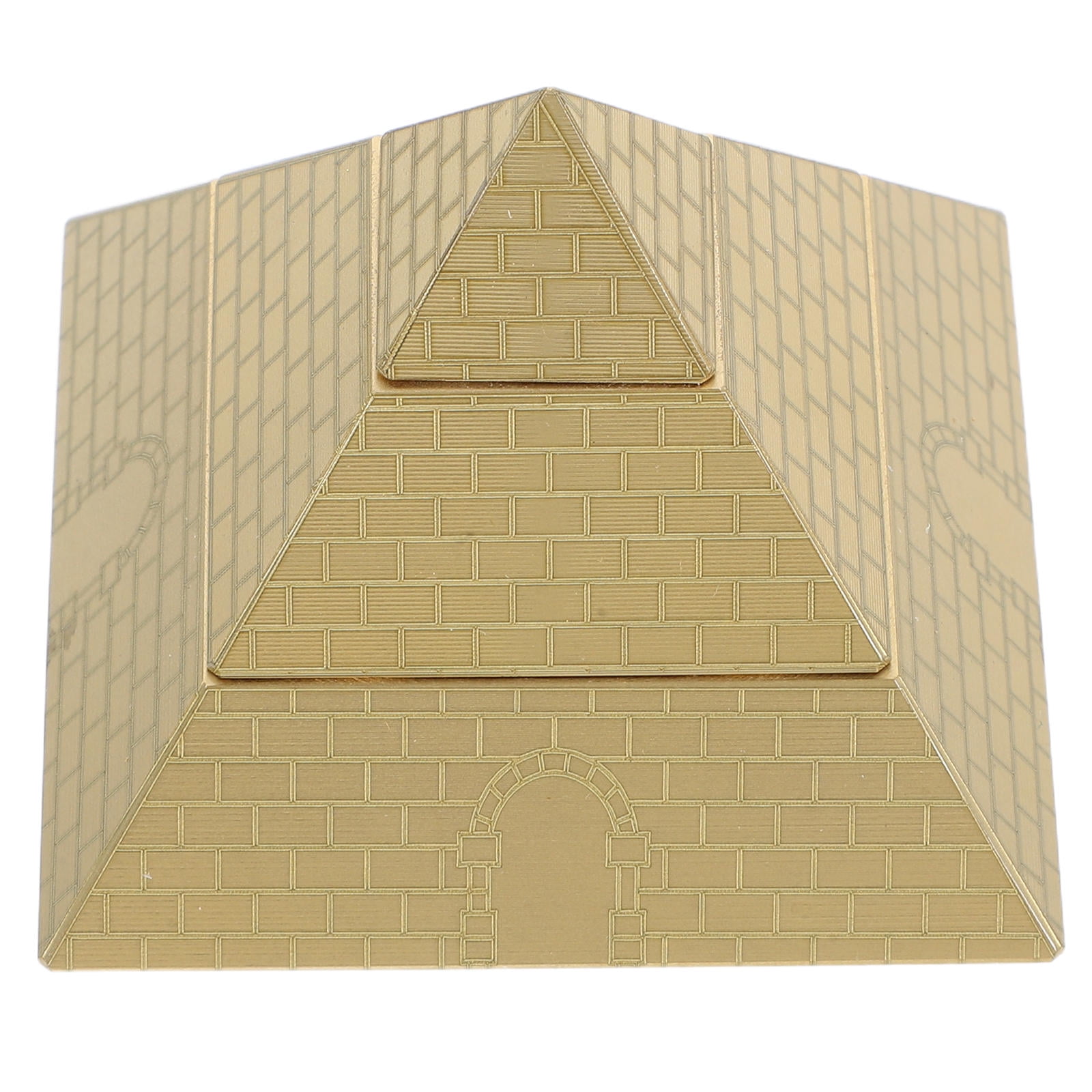 MLINS Brass Pyramid Statue Brass Rotating Pyramid Desk Toy Feng Shui ...
