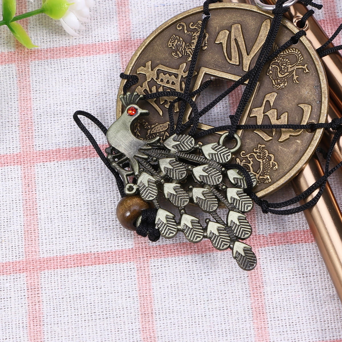 MLINS Brown Metal Wind Chime for Home Decor with Sweet Sounds and Good ...