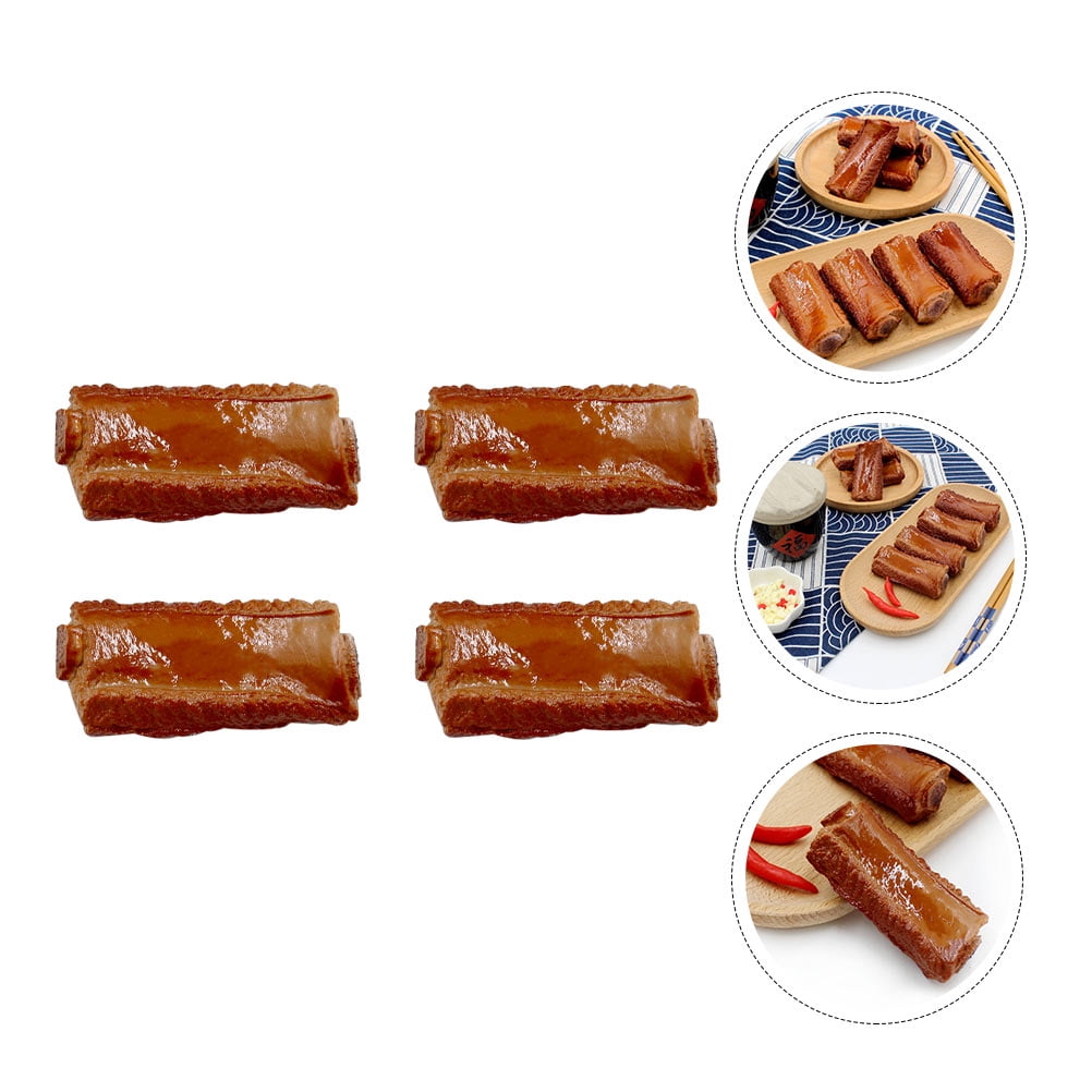MLINS Brown PVC Simulated Braised Pork Chops Food Model for Decor with ...