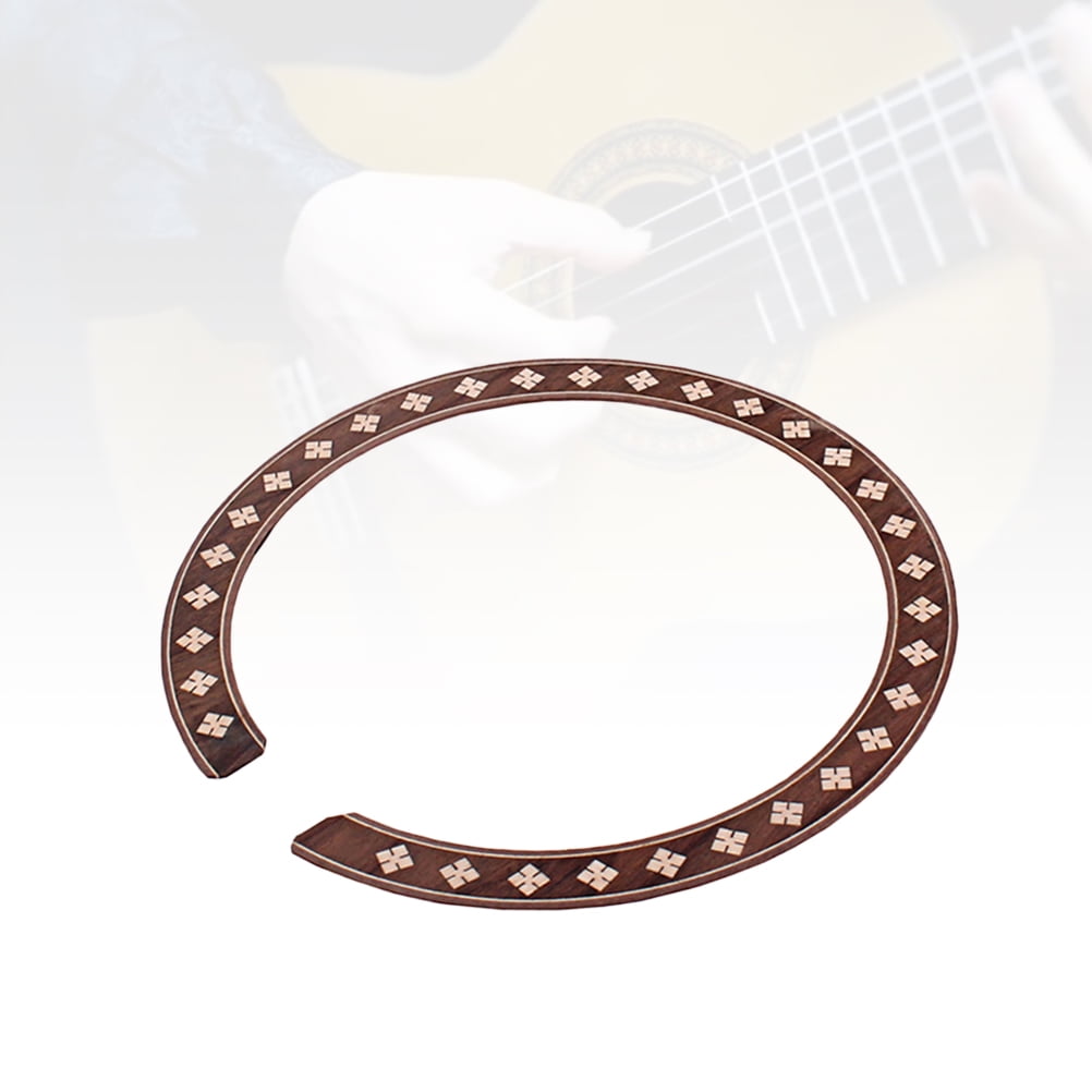 MLINS Brown Wood Guitar Rosette Decal for Sound Hole Inlay Easy to ...
