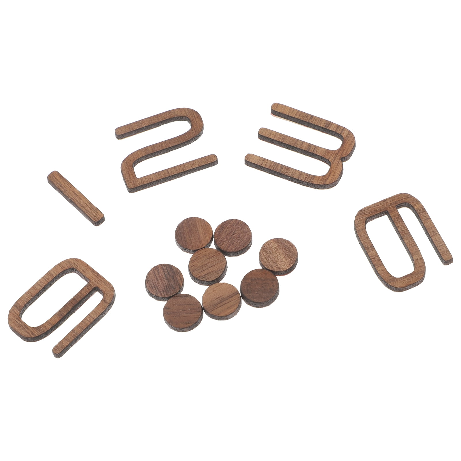 MLINS Brown Wooden Wall Clock with Clear Numbers for DIY Quartz Clock ...