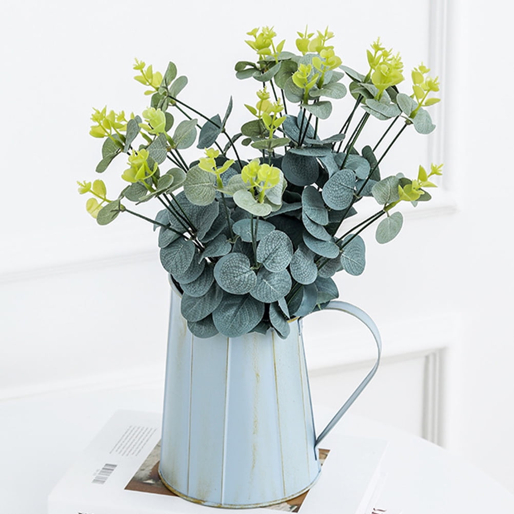 MLINS Bucket Vases Retro Hand Holding Flower Bucket 13x13x17cm Sky-blue ...
