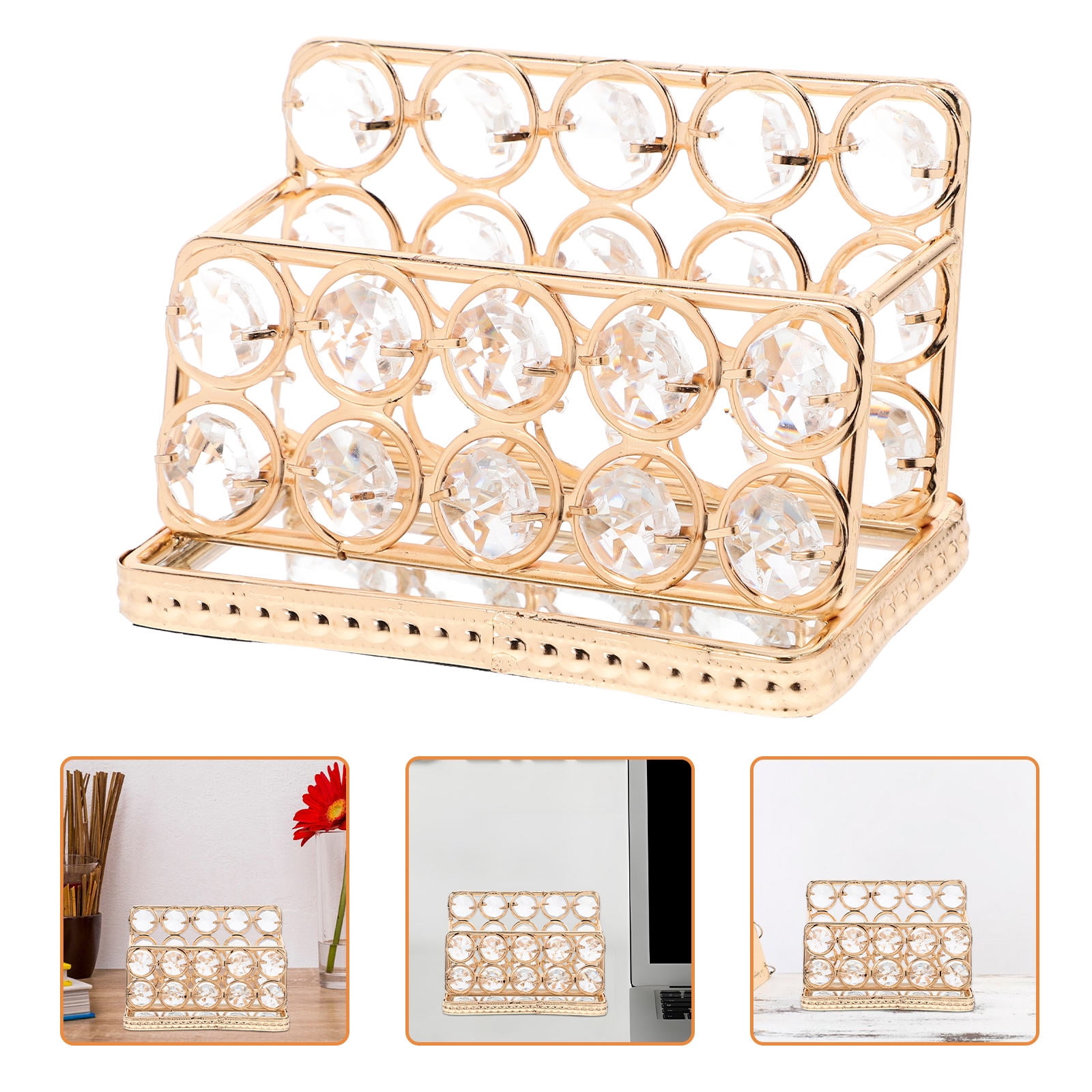 MLINS Business Cards Storage Box Tabletop Cards Holder Cards Organizer ...