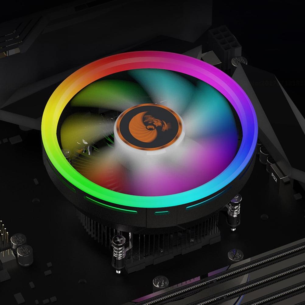 MLINS CPU Fan 12V 12cm Colorful Lighting Radiator Fan CPU Heatsink ...