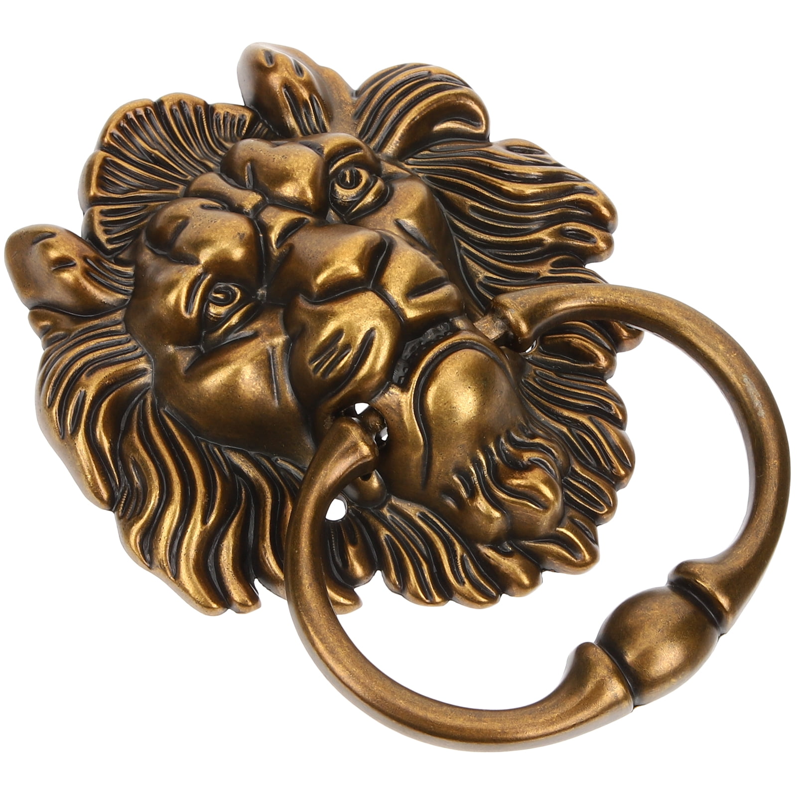 MLINS Cabinet Door Handle Lion Head Shaped Door Handle Zinc Alloy House ...