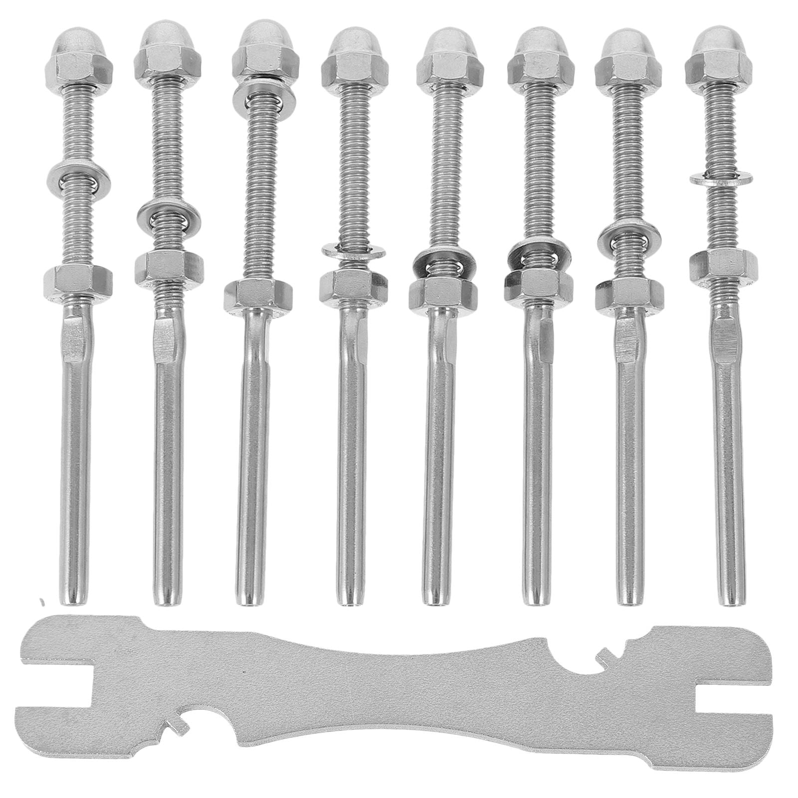 MLINS Cable Railing Hardware with 8pcs Stainless Steel Tensioners and ...