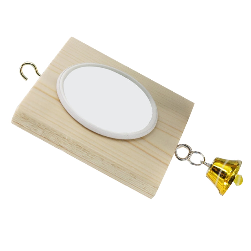 MLINS Cage Bird Mirror Hanging Parrot Toy Suspending Cockatiel Toy ...