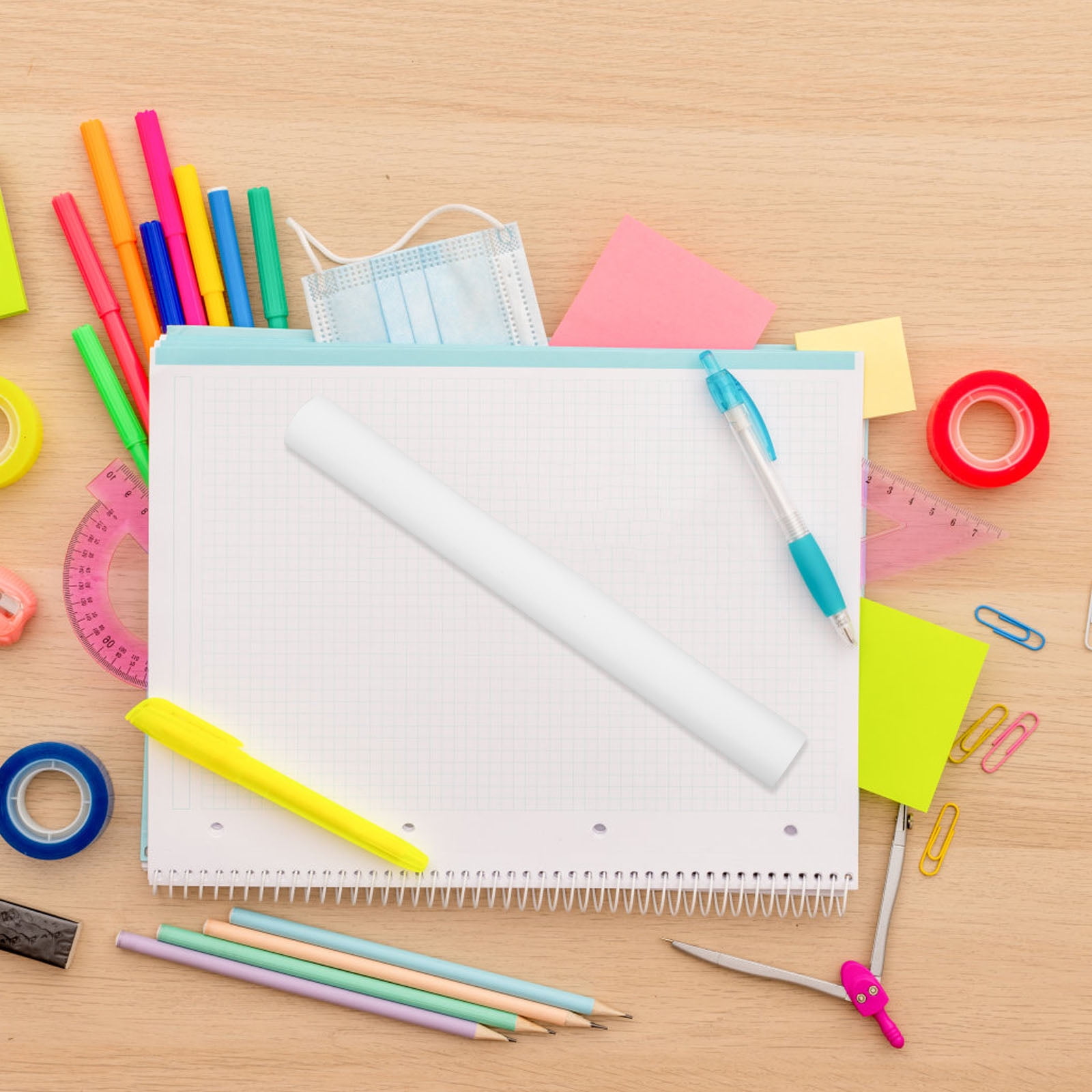 DINHEAROM Drafting Paper Roll White Hobbyists 1Pcs 394X12X0.04In ...